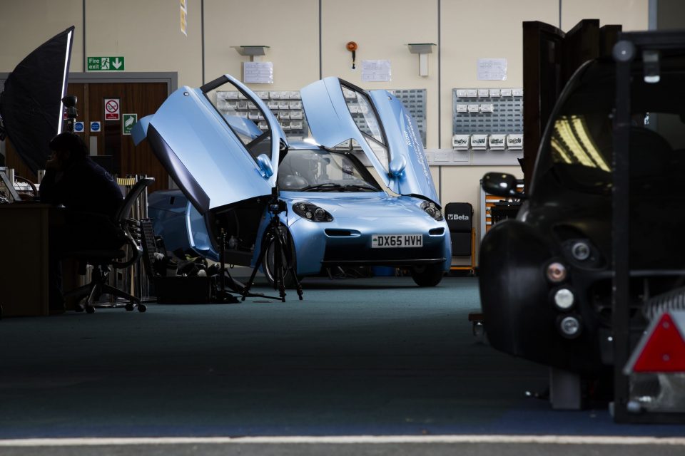 The Riversimple hydrogen car at their base near Llandrindod Wells ...